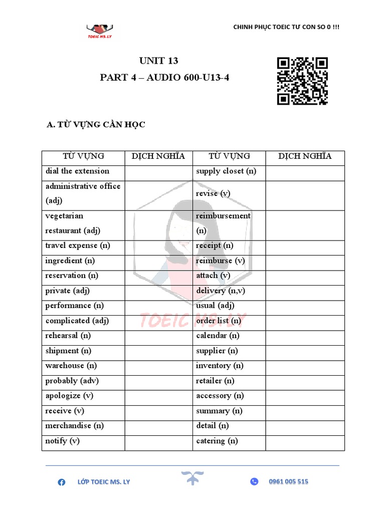 ĐIỀN TỪ P4 - U600 - U13 - 4 | PDF