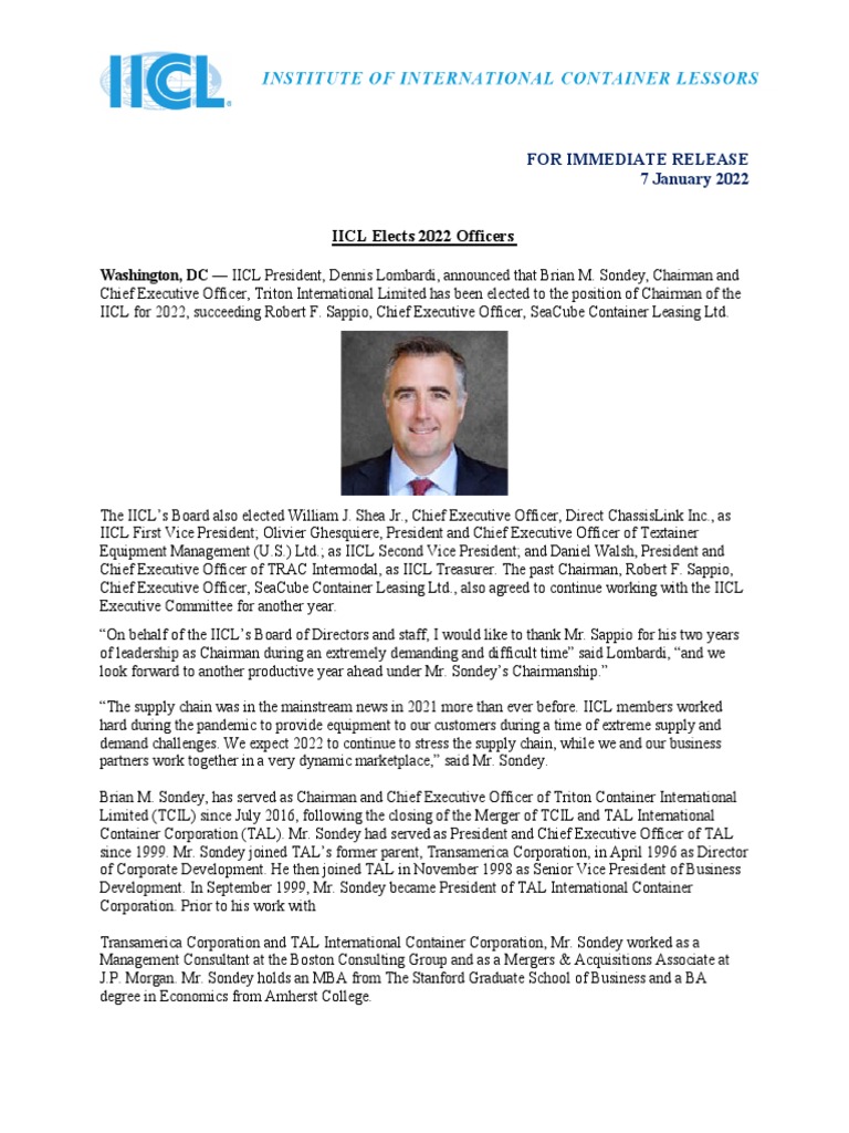 IICL Elects 2022 Officers | PDF | Economies | Business