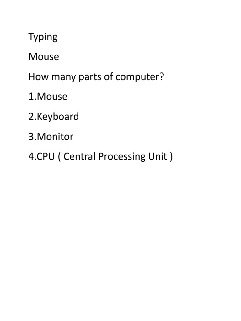 Parts of a Computer Explained | PDF