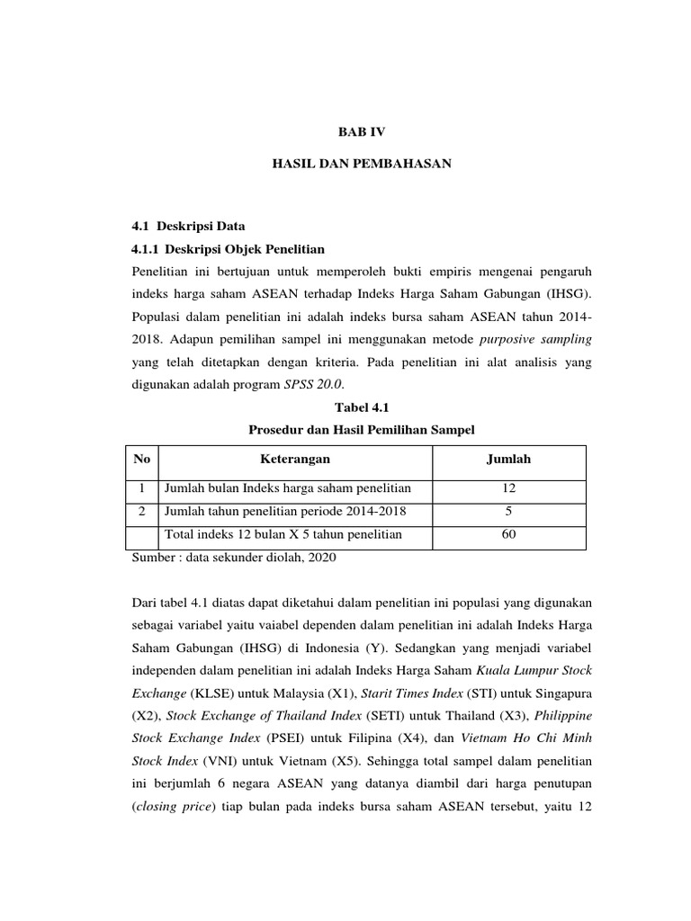 BAB IV Hasil Dan Pembahasan | PDF