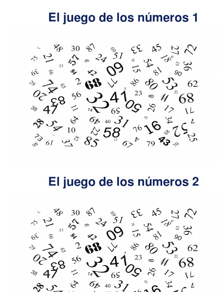 Juego de Los Numeros para Imprimir | PDF