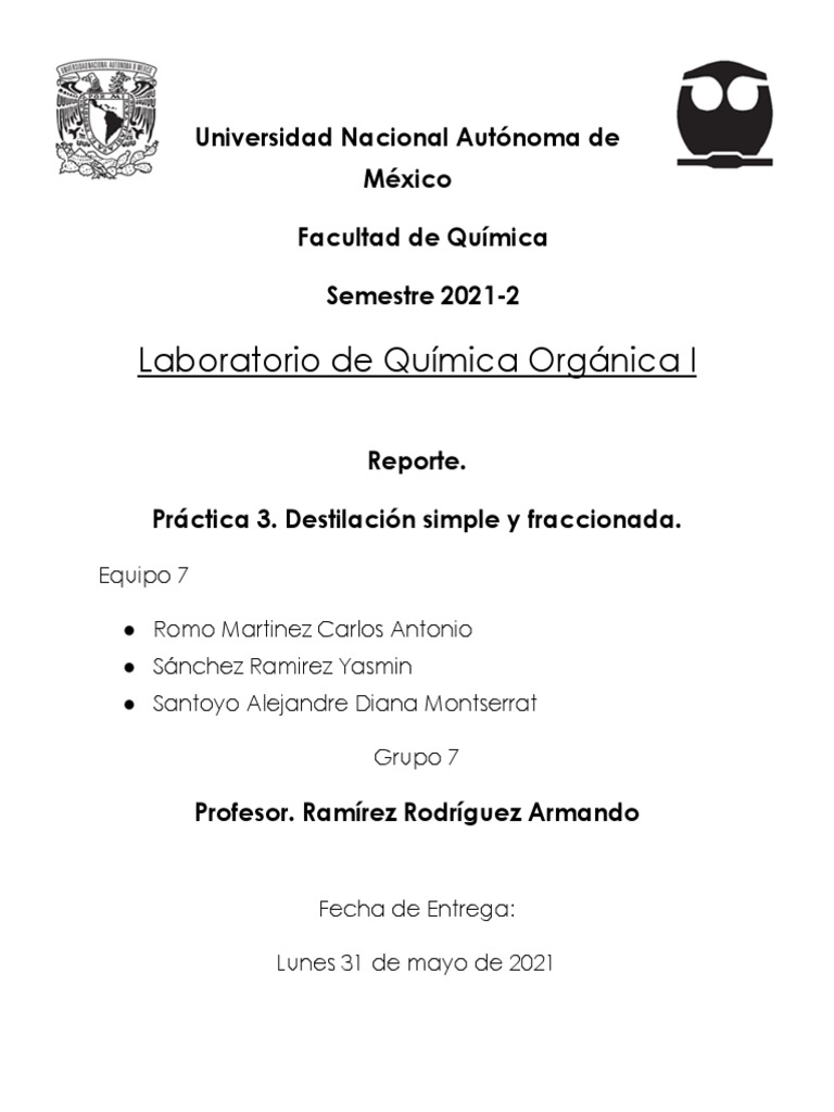 Equipo7 Práctica3 Reporte | PDF | Destilación | Etanol