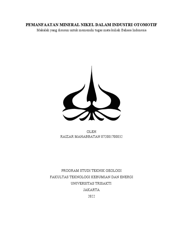 Pemanfaatan Mineral Nikel Dalam Industri Otomotif | PDF