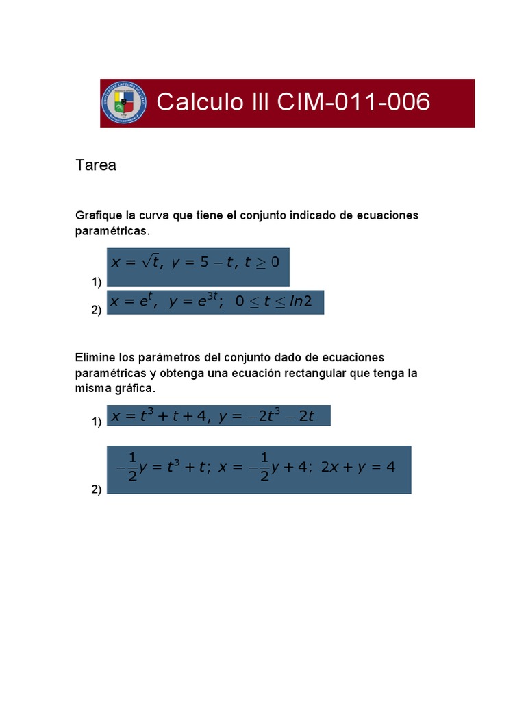 Tarea de Calculo LLL | PDF Tarea de Calculo LLL | PDF
