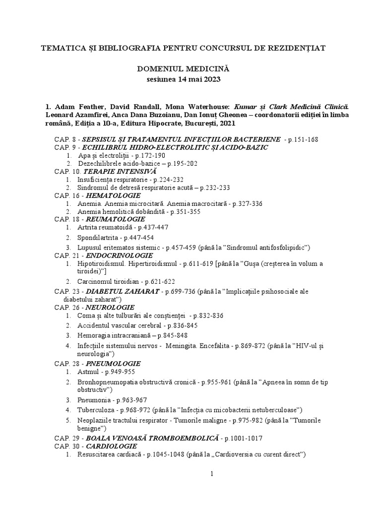 Tematica Medicina | PDF