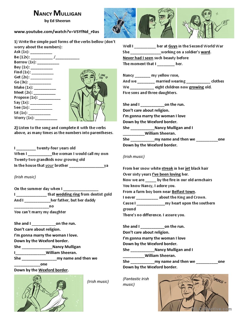 Simple Past Song - Nancy Mulligan Ed Sheeran | PDF