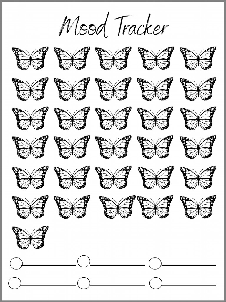 Butterfly Mood Tracker 1 | PDF