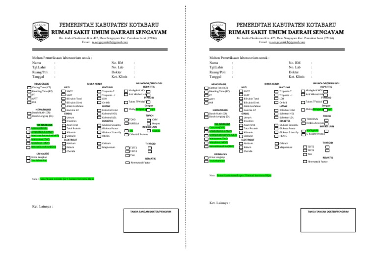 Blanko Lab Sengayam | PDF
