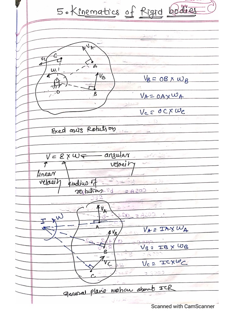 Kinematics of Rigid Bodies | PDF