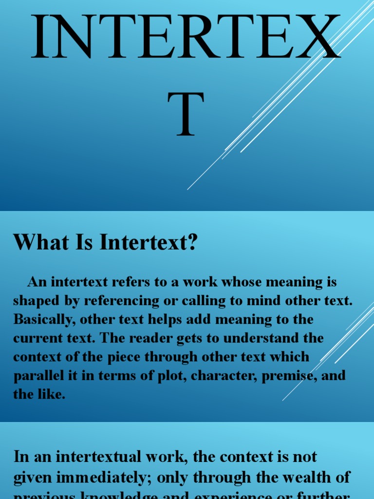 Intertext | PDF