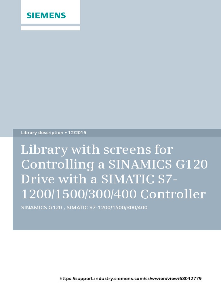 SINAMICS G120 Library for TIA Portal | PDF | Parameter (Computer ...