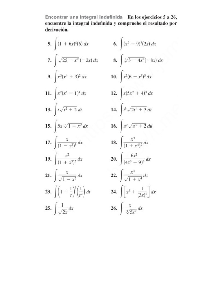 INTEGRALES U A La N | PDF
