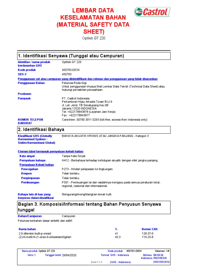 Castrol Optileb GT 220 | PDF
