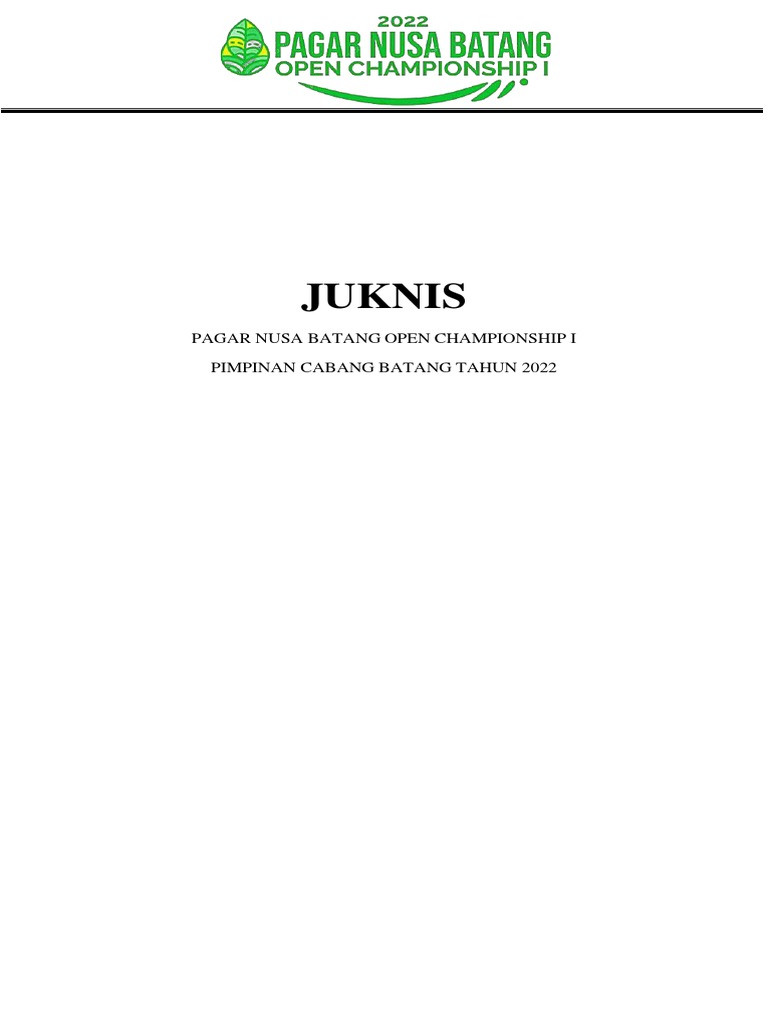 Juknis Terbaru Dan Formulir Pendaftaran | PDF