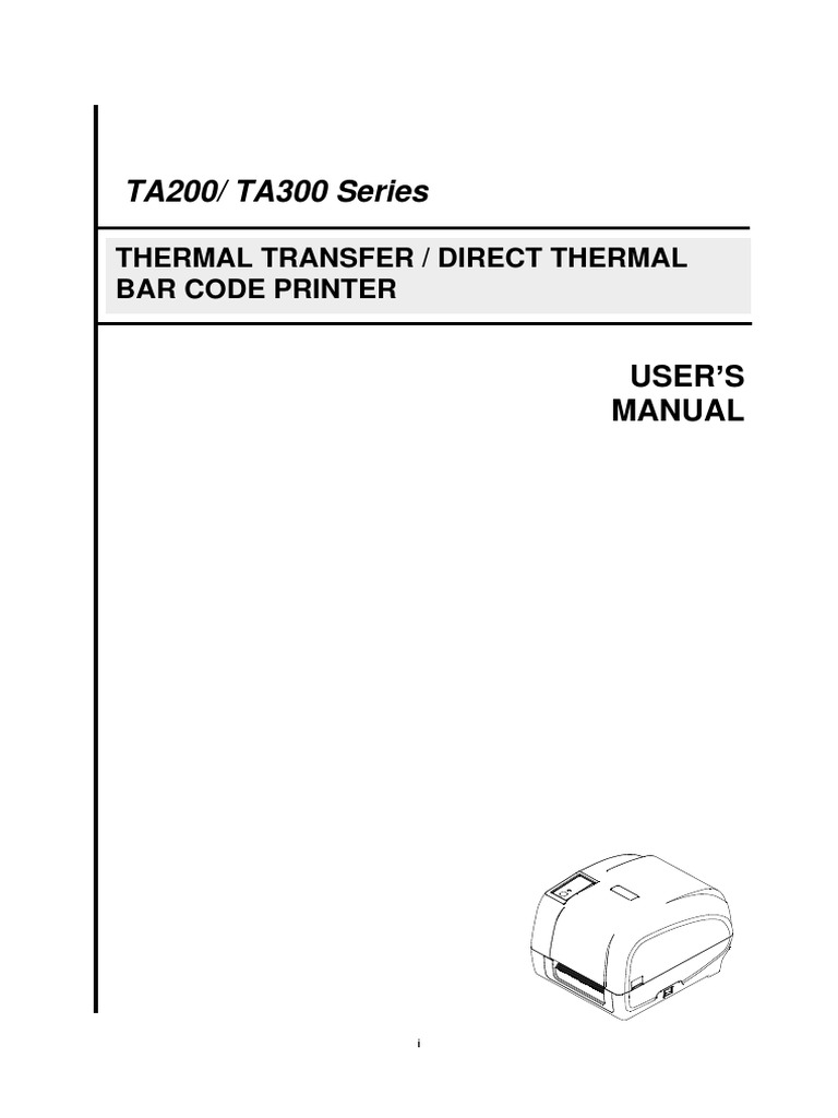 TA200 User Manual E | PDF | Printer (Computing) | Usb