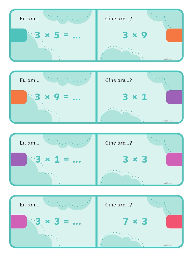 Tabla Inmultirii Cu 3 - Joc | PDF