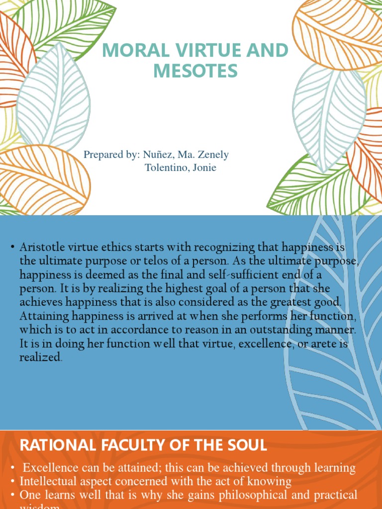 7 Moral Virtue and Mesotes | PDF | Virtue | Happiness