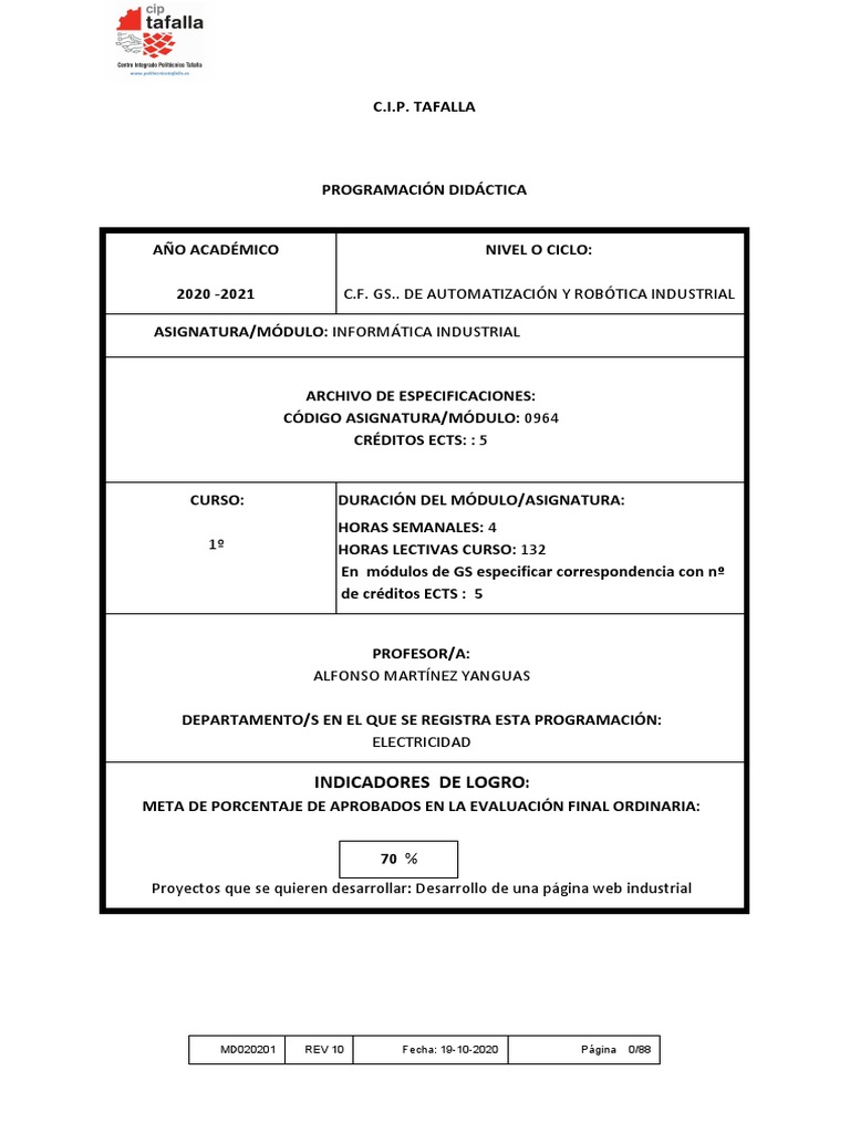 1º Informática Industrial 2020-2021 | PDF | Programación | Programa de computadora