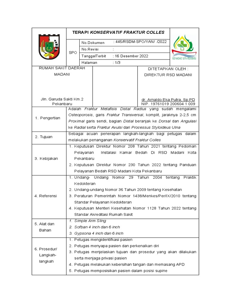 SPO TERAPI KONSERVATIF KLAVIKULA Fix | PDF