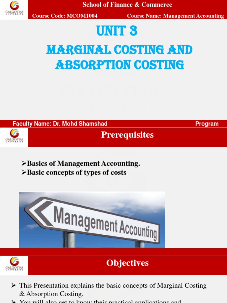 Marginal & Absorption Costing | PDF | Cost Accounting | Cost