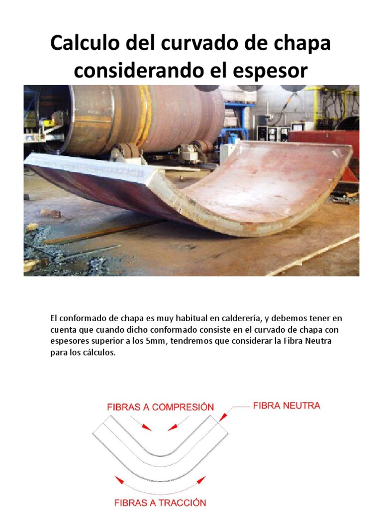 Calculo Del Curvado de Chapa Considerando El Espesor v1 | PDF | Estrés ...