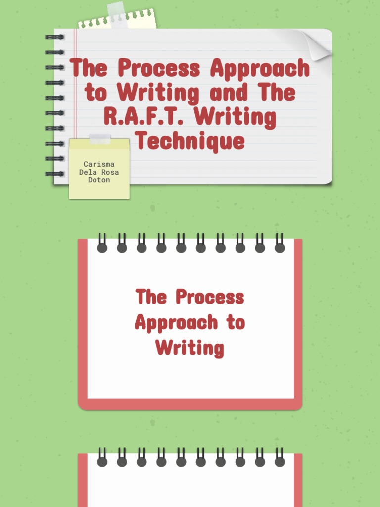 Process Approach To Writing and Raft Writing Technique | PDF | Writing | Communication