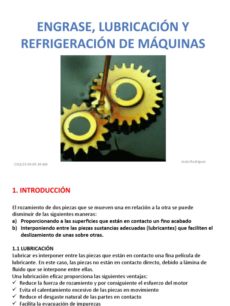 Lubricación y Engrase de Máquinas | PDF | Lubricante | Petróleo