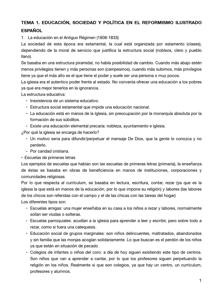 Apuntes Historia De La Educación Pdf Enseñando Era De Iluminacion