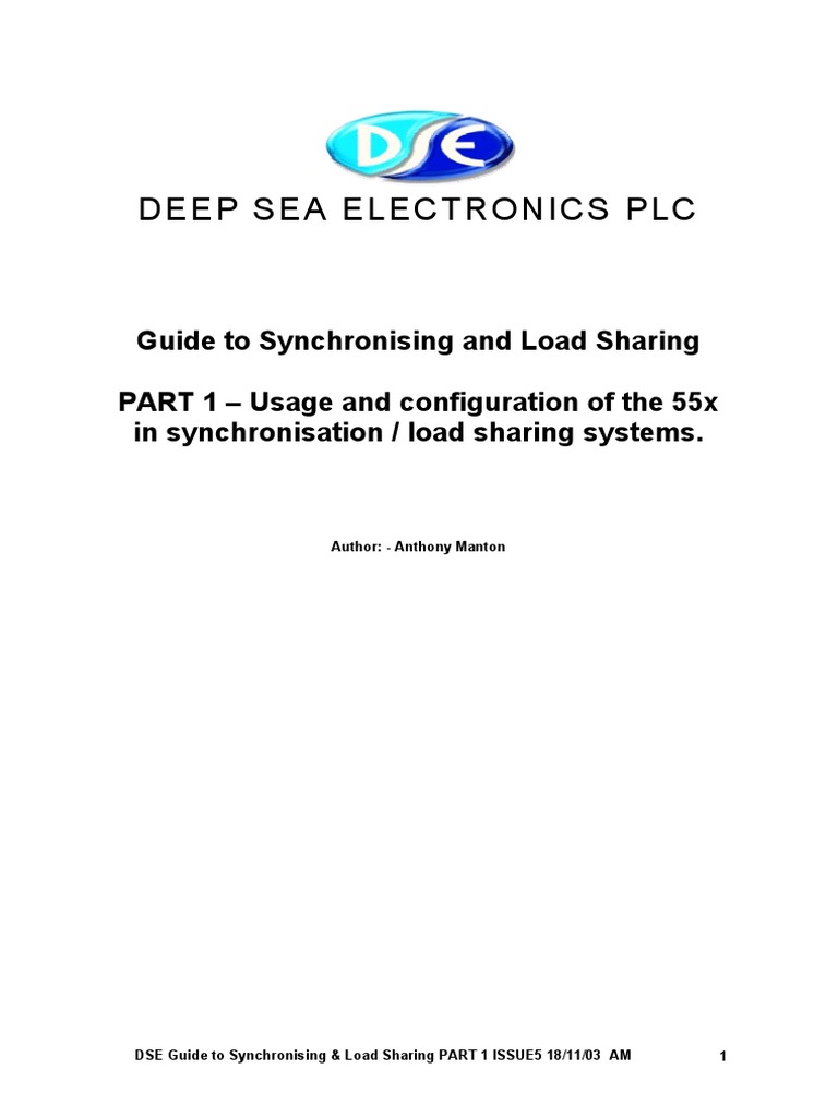 Guide To Sync and Load Share PART1 | PDF | Mains Electricity | Electric ...