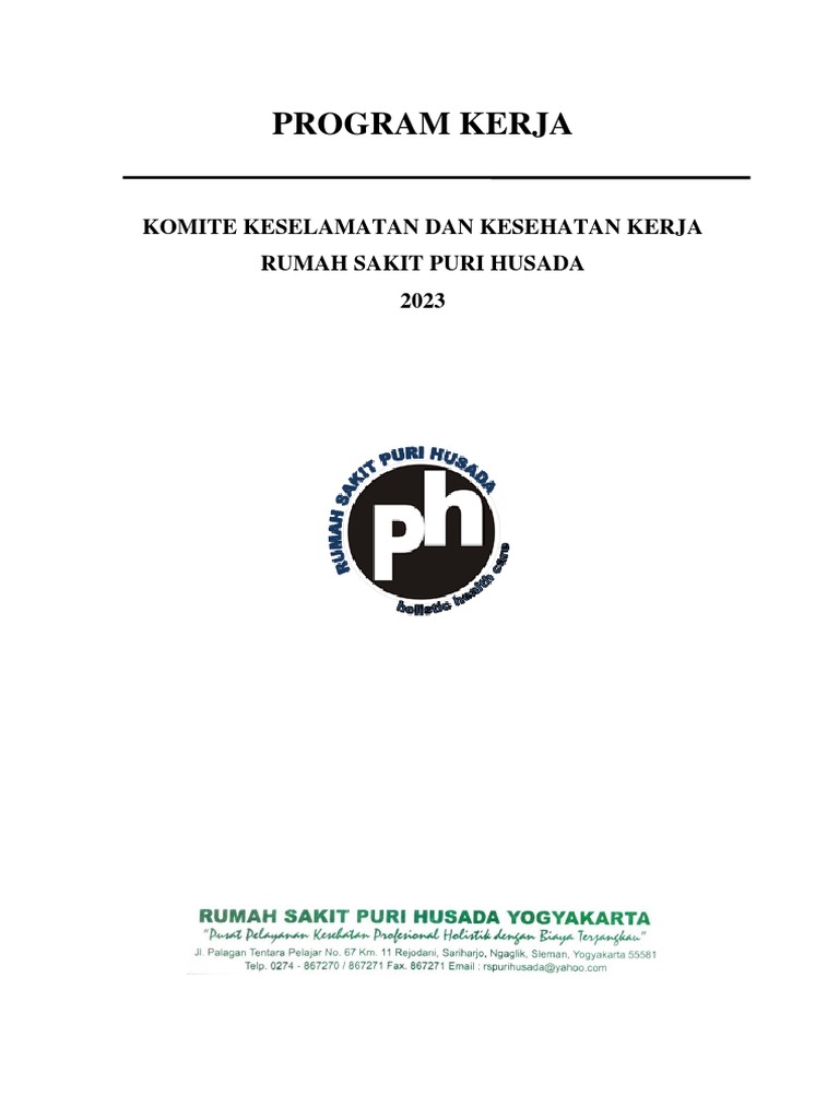 Program K3RS Rumah Sakit Puri Husada 2023 | PDF | Bisnis