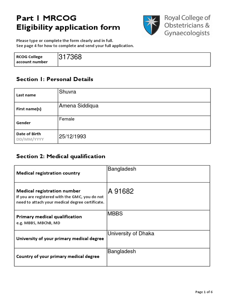 Part 1 Eligibility Form | PDF | Information Privacy | Privacy