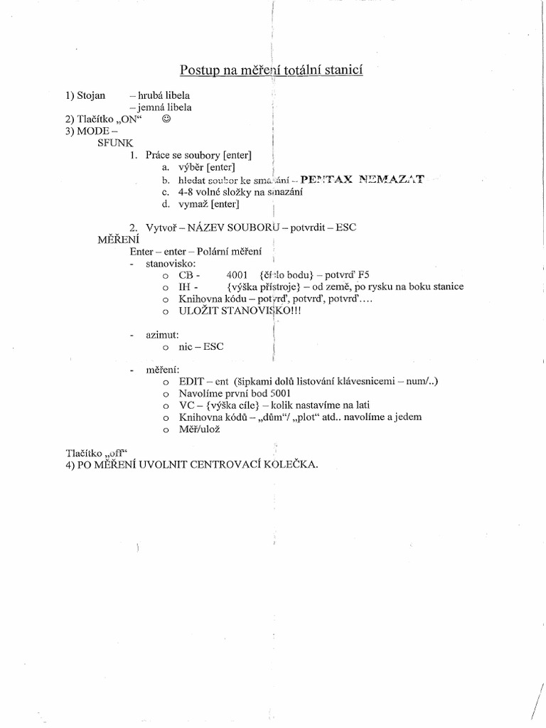 Návod Teodolit | PDF