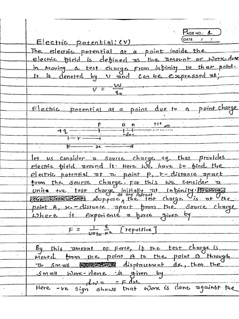 Electric Potential and Energy | PDF