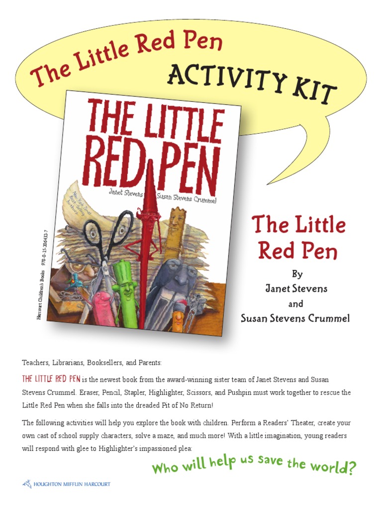 Little Red Pen Activity Kit | PDF | Conservation And Restoration ...
