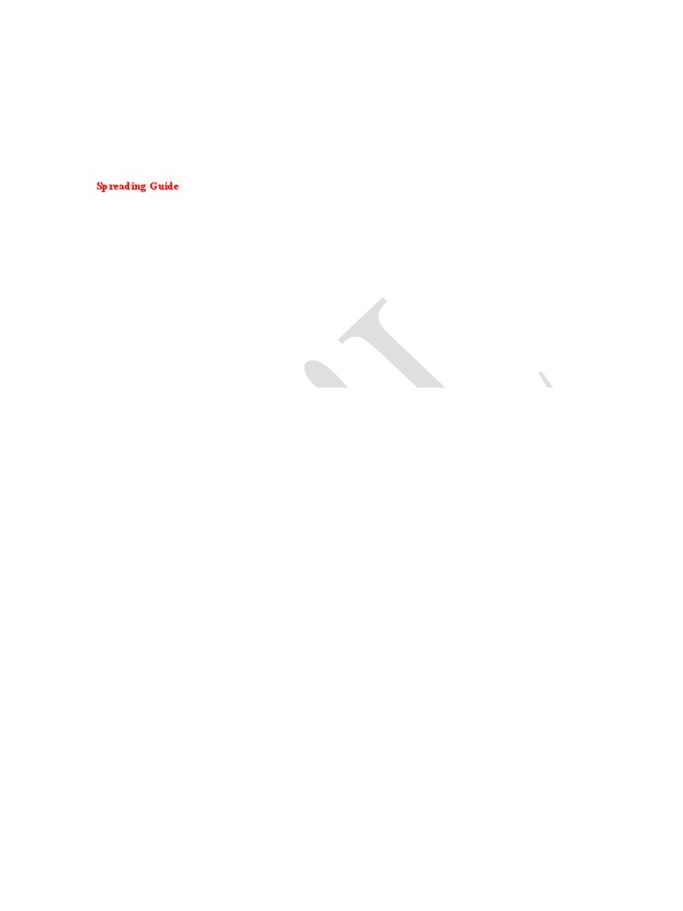 Spreading Guide | PDF