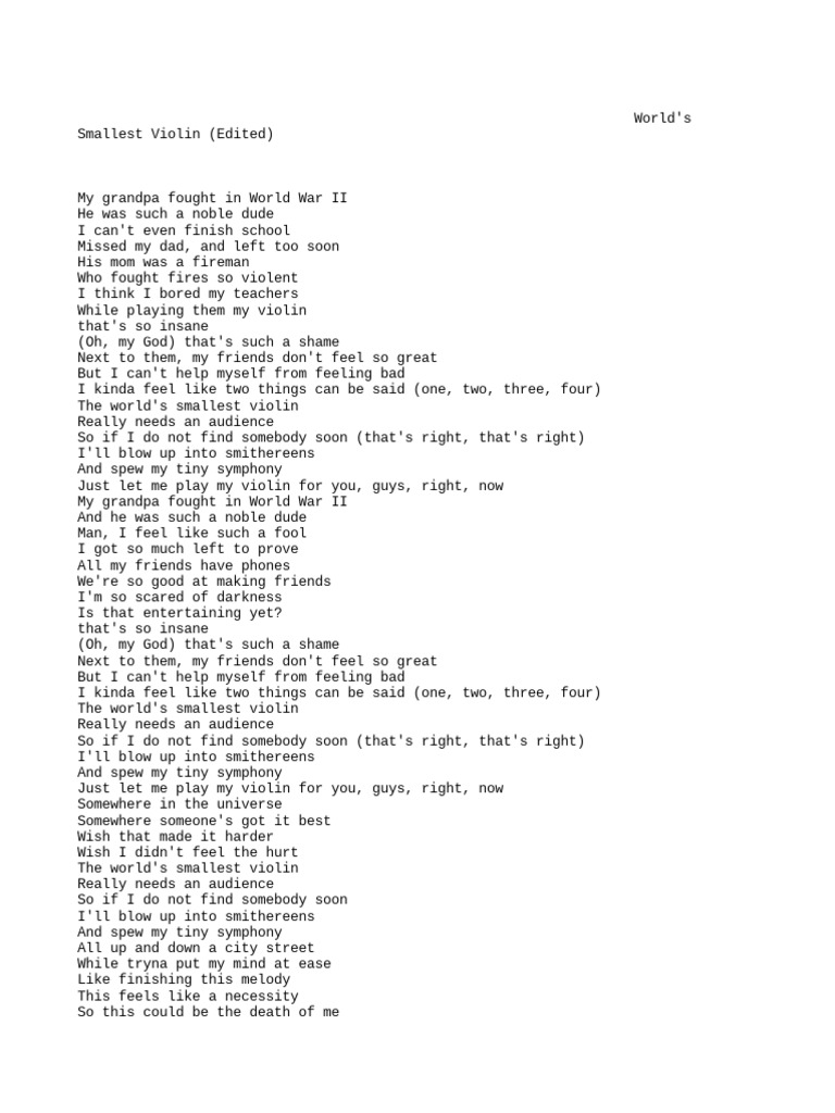 World's Smallest Violin | PDF