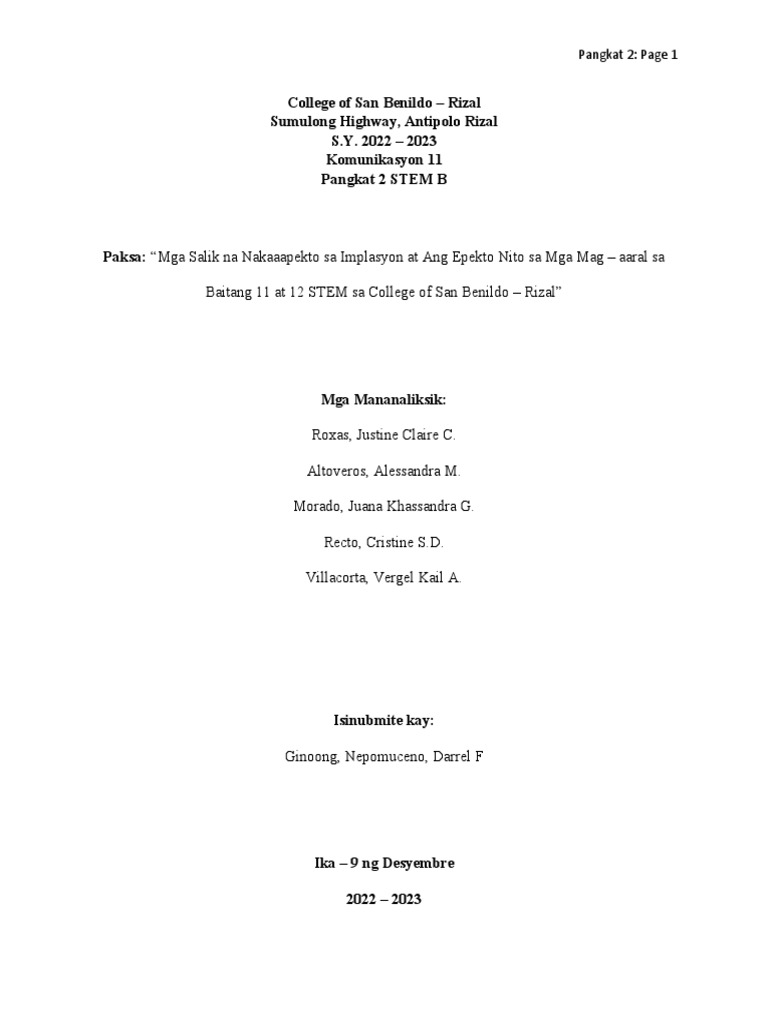 Concept Paper Pangkat 2 | PDF