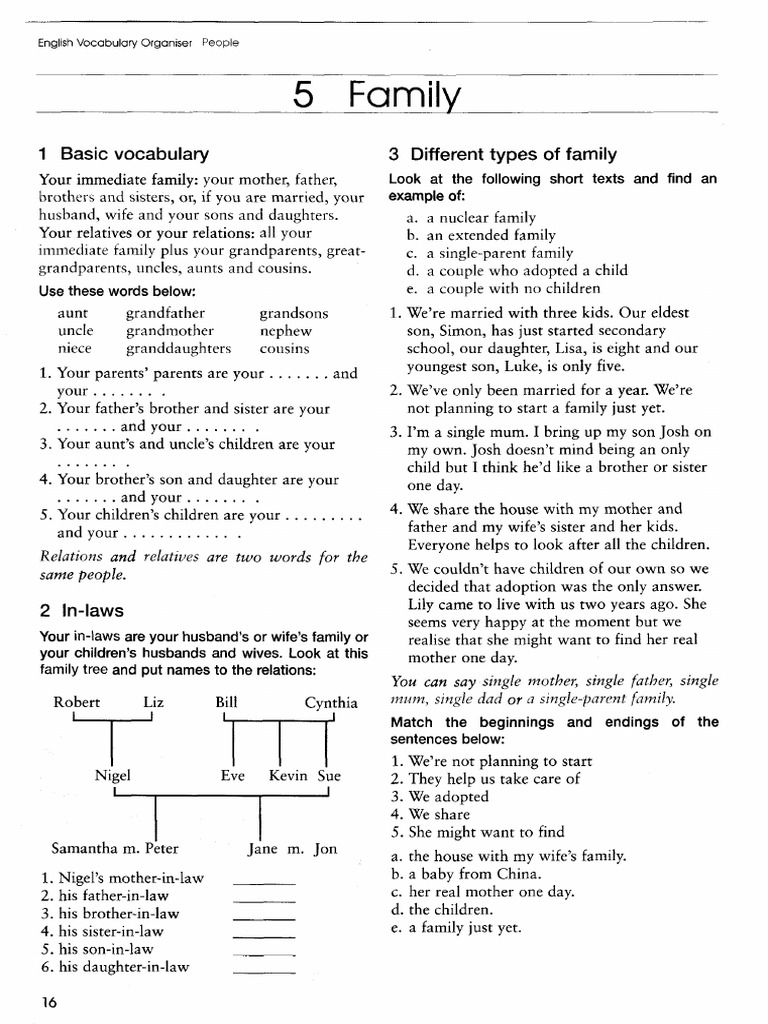 Family Exercises | PDF