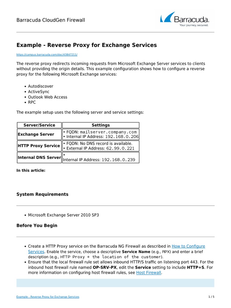 Example - Reverse Proxy For Exchange Services | PDF | Proxy Server ... Example - Reverse Proxy For Exchange Services | PDF | Proxy Server ...