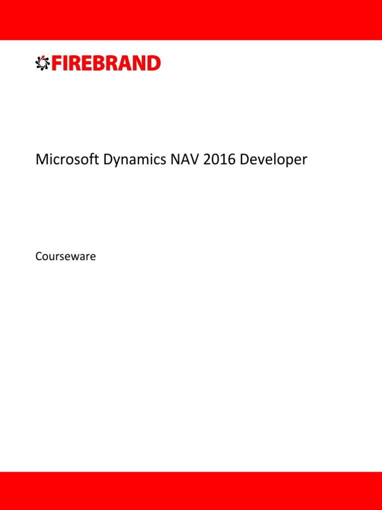 Microsoft Dynamics NAV 2016 Developer Guide | PDF | Application Software | Parameter (Computer ...