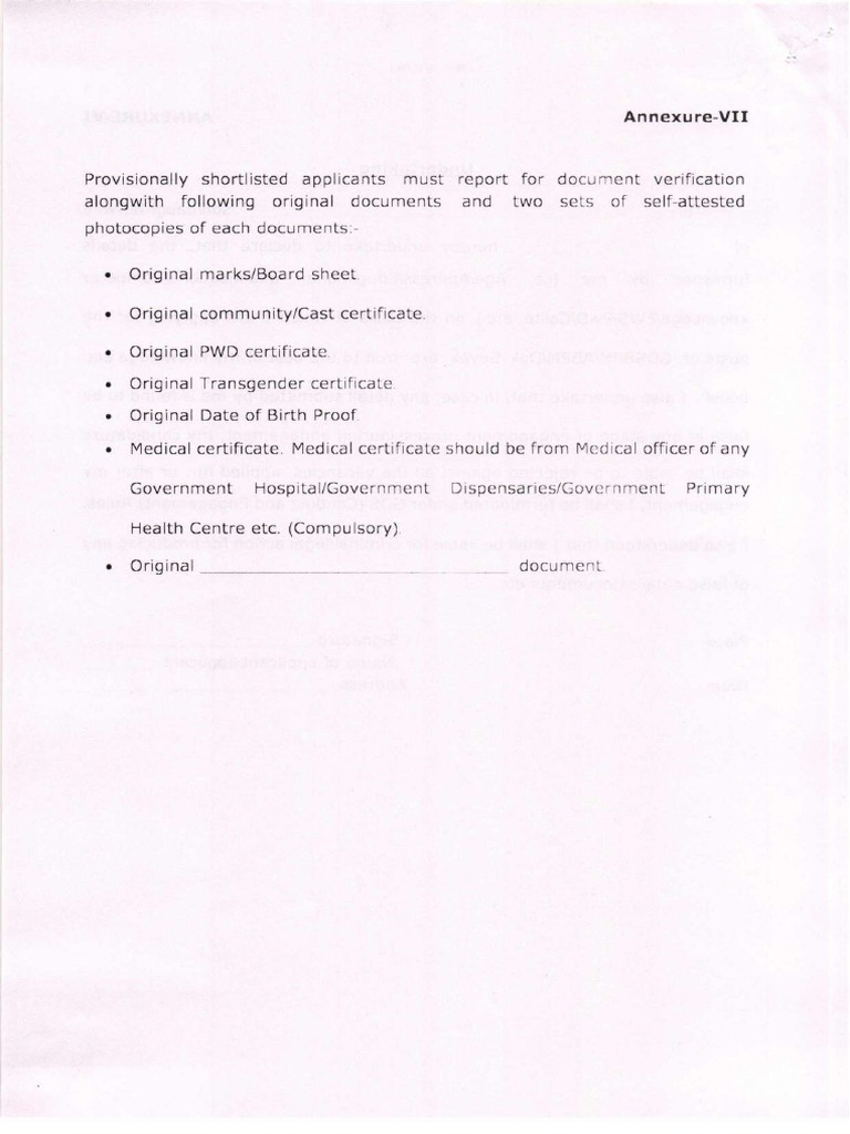 Annexure Vii | PDF