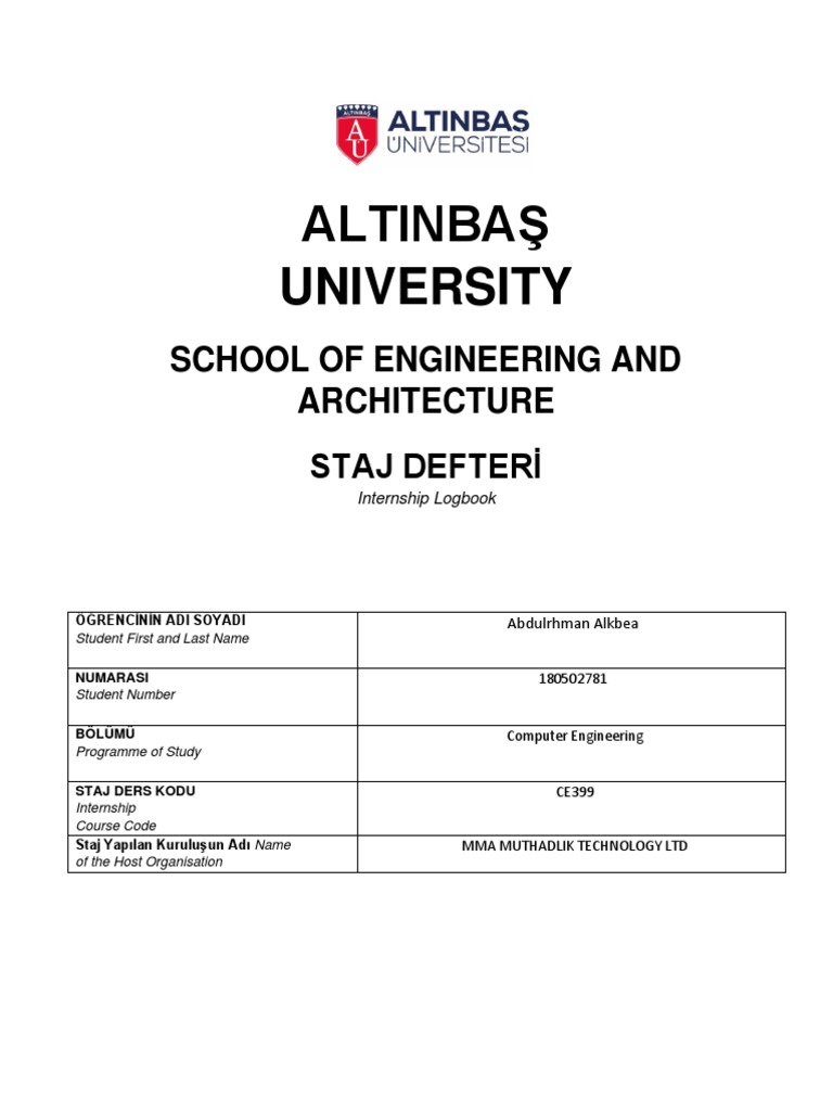 Internship Logbook | PDF