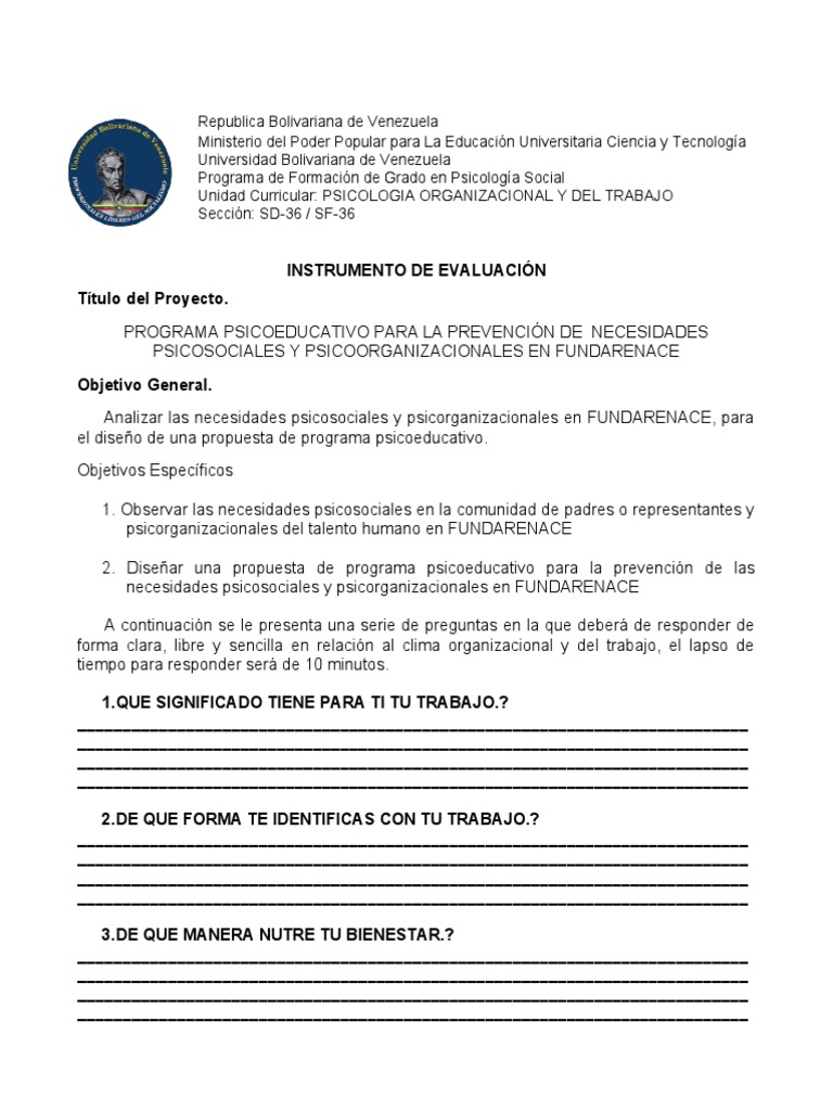 Instrumento SD36 | PDF | Psicología industrial y organizacional | Sicología