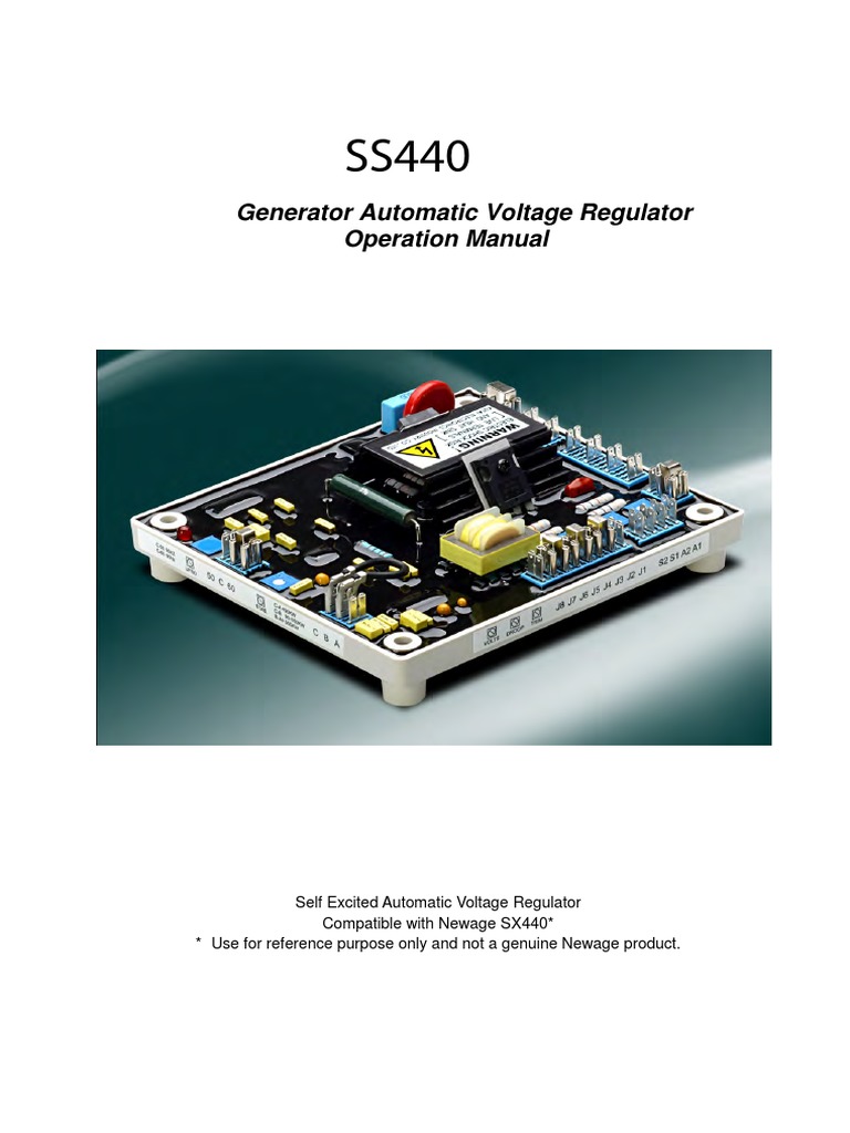 SX440 SS440 Manual | PDF | Alternating Current | Electric Generator