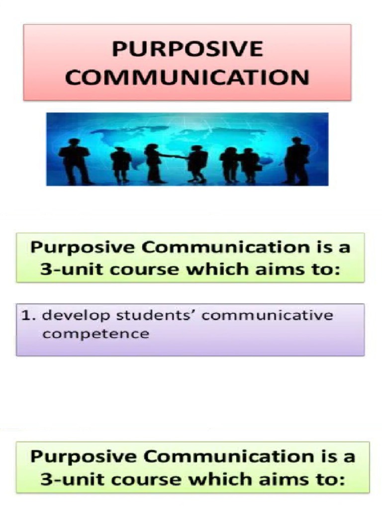 Purposive Communication | PDF