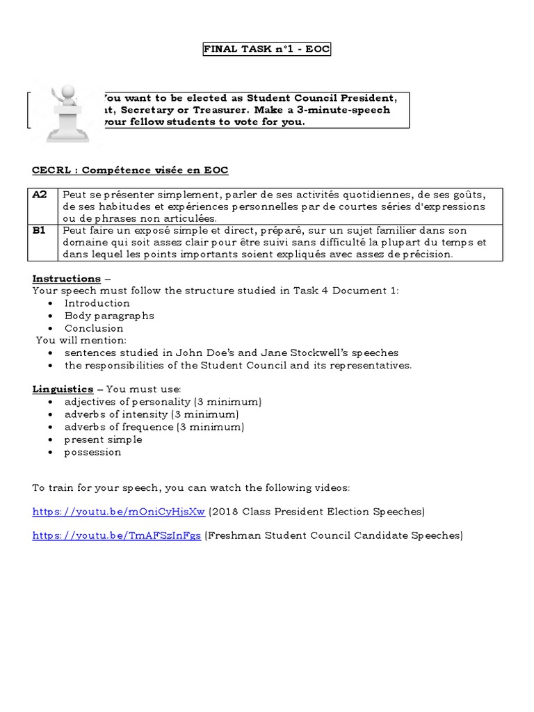 Final Task Instructions | PDF