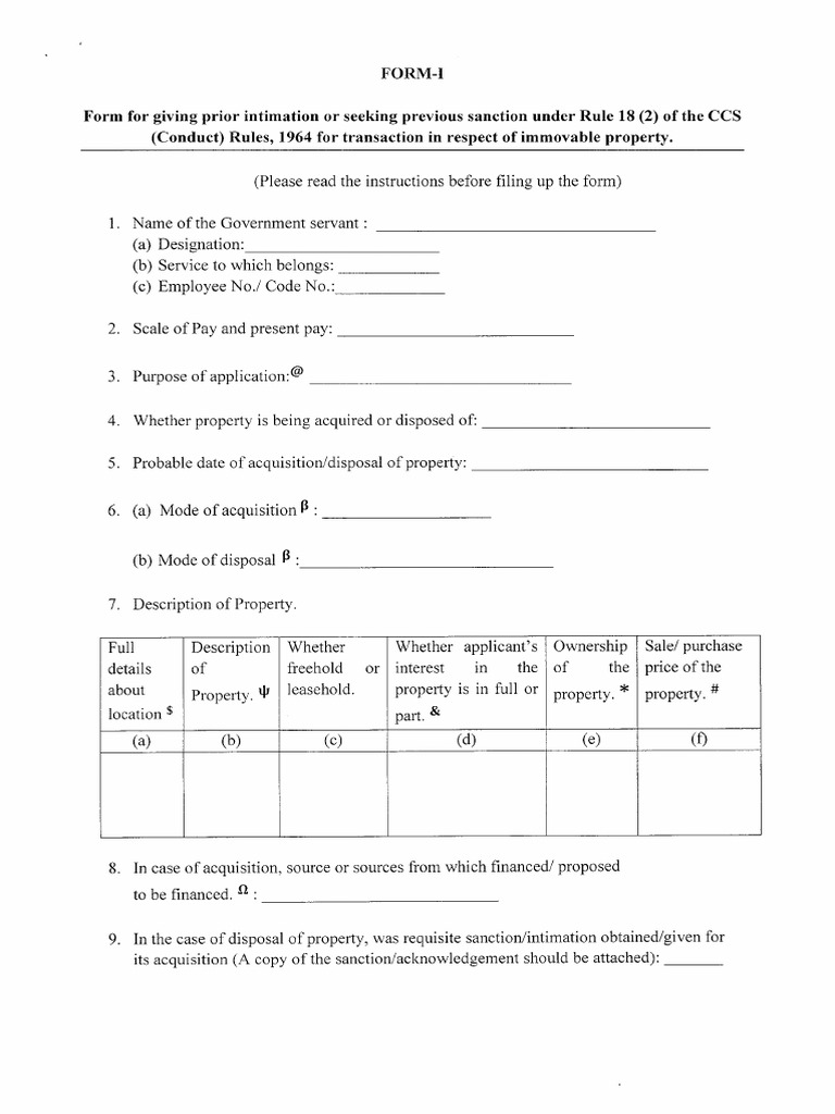 Form I Transaction of Immovable Property Standard Forms 20200804171038 ...
