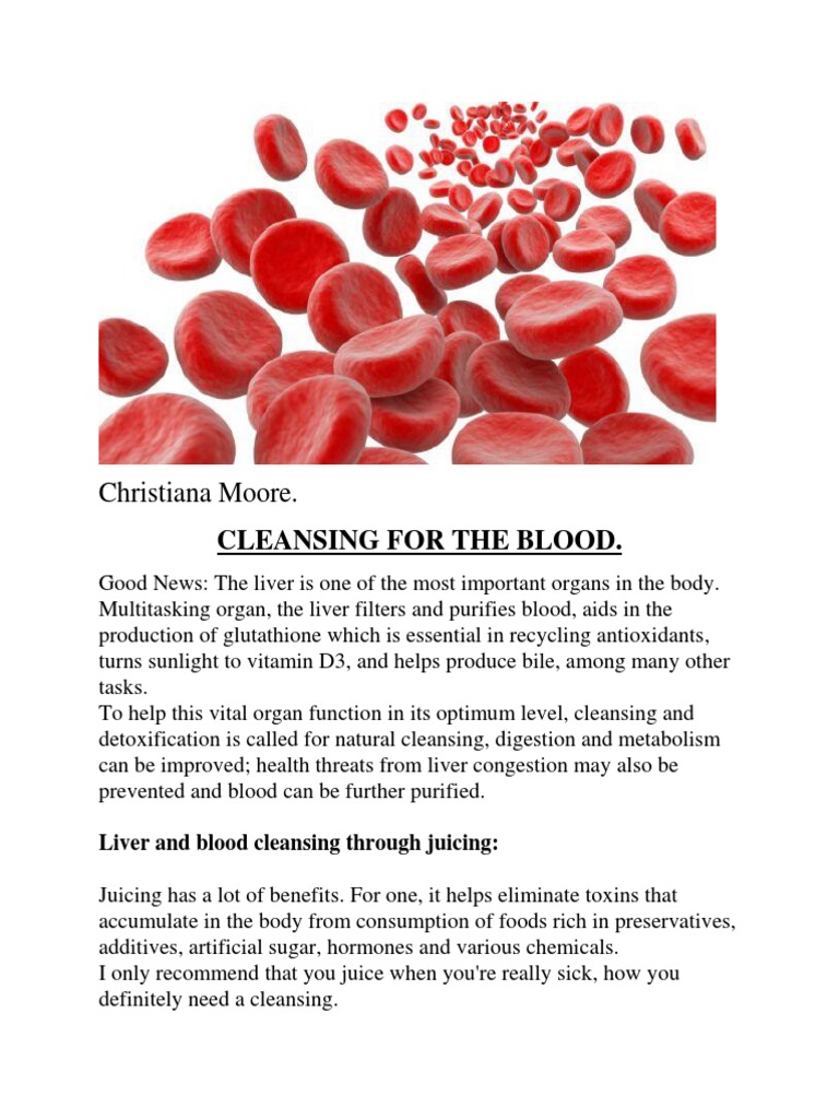 How To Clean Your Blood Out