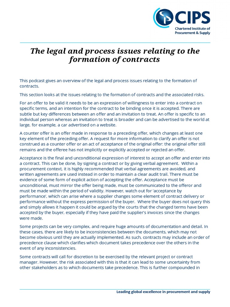 Contract Formation and Risk Management | PDF | Liability Insurance ...