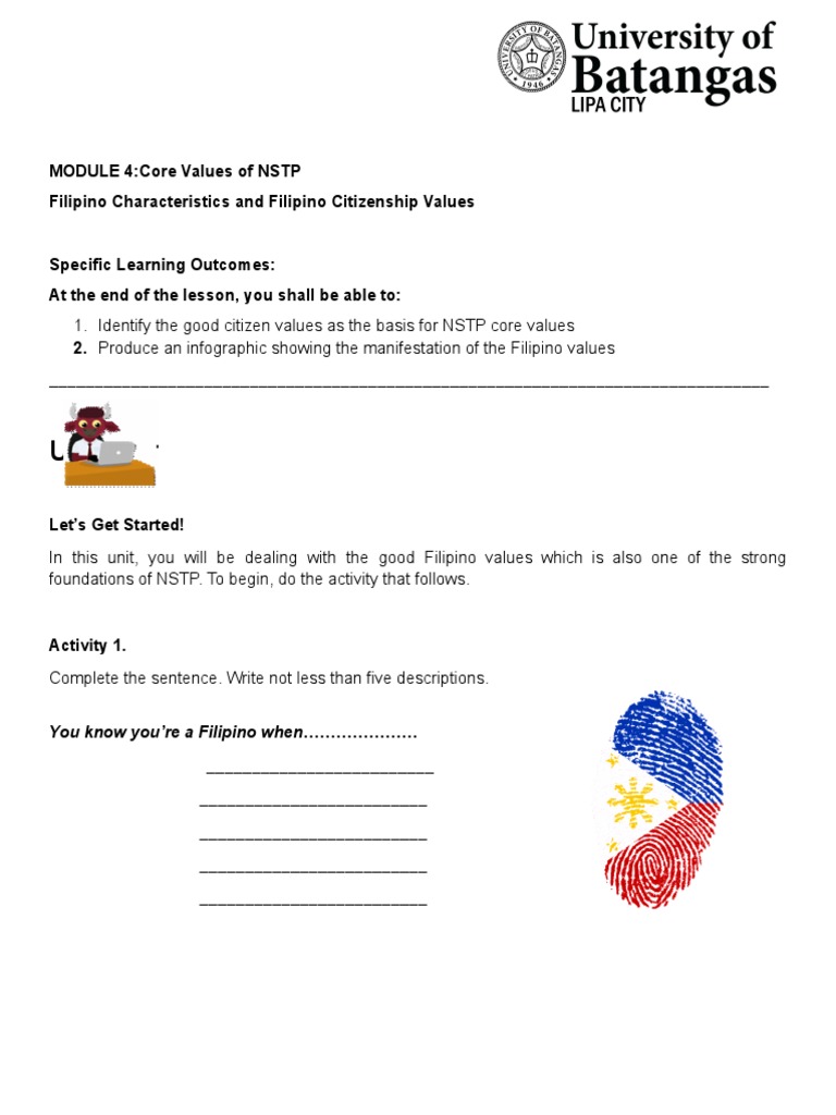 NSTP MODULE 3 Core Values | PDF | Justice | Crime & Violence